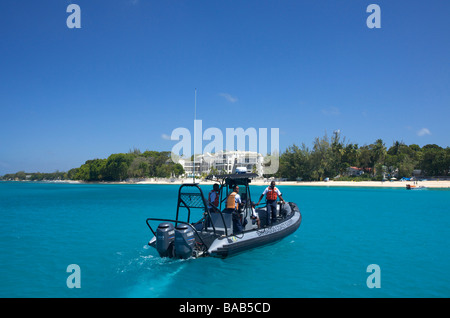 Barbados Coast Guard patrolling in the West Coast of Caribbean Sea ...