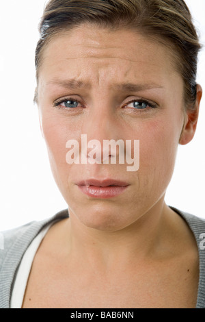 Portrait of a sad Scandinavian woman, Sweden Stock Photo - Alamy