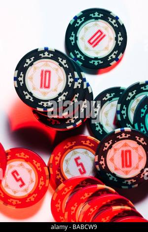 Counters on a casino close-up Stock Photo - Alamy