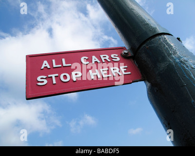old tram stop sign Stock Photo - Alamy