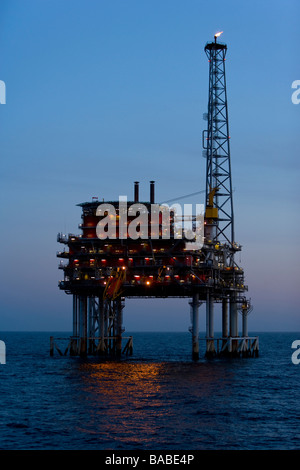 Hanze oil platform at dawn Stock Photo - Alamy