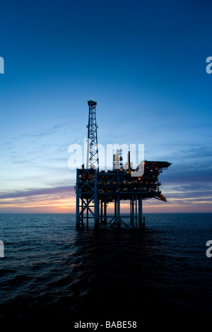 Hanze oil platform at dawn Stock Photo - Alamy
