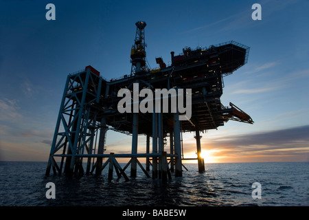 Hanze oil platform at dawn Stock Photo - Alamy