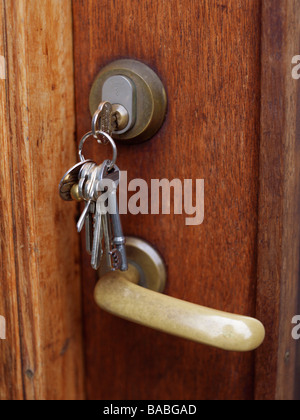 Keys in a keyhole, Sweden Stock Photo - Alamy
