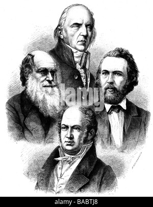 Jean Baptiste Lamarck (1744-1829) French naturalist. Transformism ...