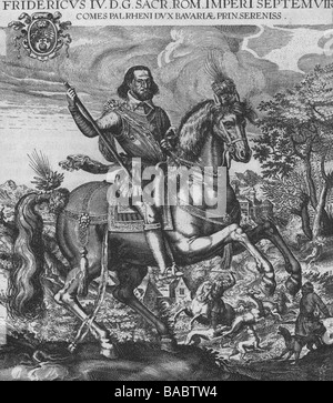 Frederick IV (1574-1610), Elector Palatine of the Rhine. Engraving by ...