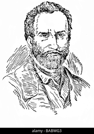 Blanqui, Louis Auguste (1805-1881). French revolutionary. Colored ...