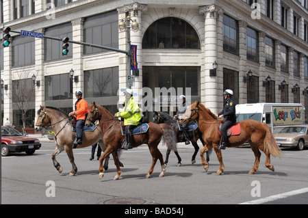 Law enforcement with mounted police. Rochester, NY USA Stock Photo - Alamy