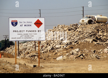 "Your tax dollars at work" tax project highway road work sign Stock ...