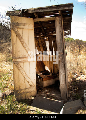Old outside toilet in outhouse, England Stock Photo - Alamy