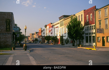Main Street in Hannibal, Missouri, home town of Mark Twain, USA Stock ...
