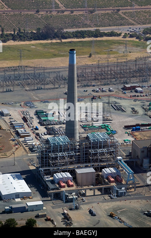 aerial view above Pacific Gas & Electric substation Vacaville ...