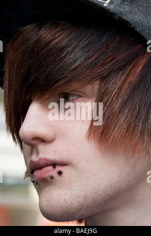 man with face piercings Stock Photo - Alamy