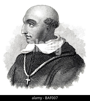 Portrait of Spanish priest Bartolome de Las Casas, lithograph, 1850s ...