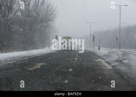 Bad Weather Portrack Roundabout Teesside England Stock Photo - Alamy