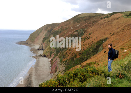 View along the North Devon Coast towards Lynton from the South West ...