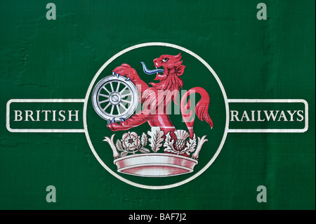 British Railways emblem train insignia England UK Stock Photo - Alamy