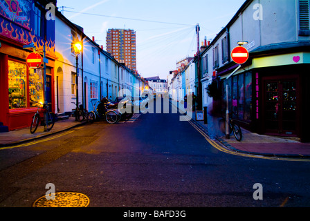 Brighton and Hove City night time street scenes and public houses with ...