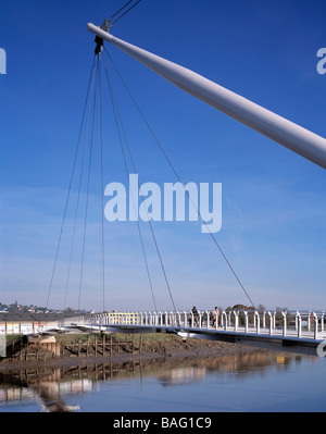 newport pedestrian bridge overall exterior view Stock Photo - Alamy