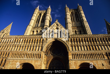 The West Front of Lincoln Cathedral is a grand medieval façade ...
