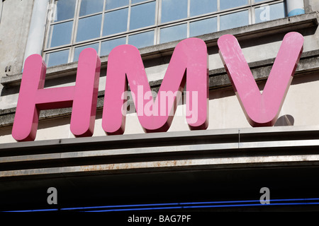 HMV shop, sign and logo Stock Photo - Alamy