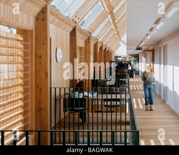 BEDALES SCHOOL ORCHARD DEVELOPMENT FIRST FLOOR VIEW WITH ROOF GLAZING ...