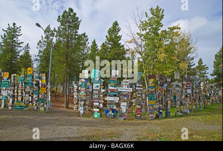 Watson Lake, Signpost Forest, Yukon, Canada Stock Photo - Alamy