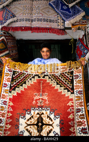 Africa, Morocco, Casablanca. Traditional handicraft market. Souvenir ...