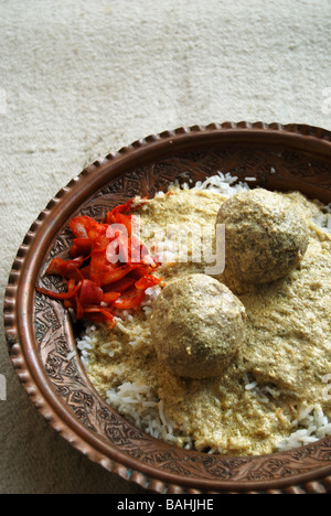 Gushtaba meatballs is a kashmiri dish made of with mutton minced in ...