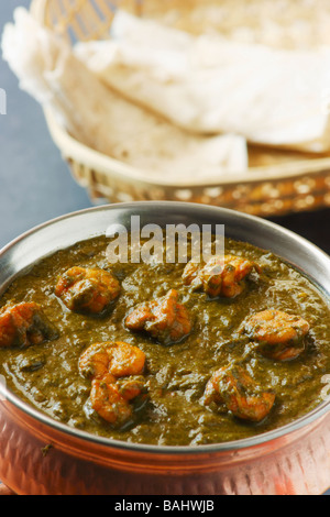 Saag Prawn is prepared from Prawns cooked in Palak gravy (Spinach) and ...