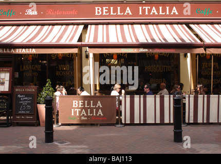 Bella Italia Restaurant Leicester Square London at night Stock Photo ...