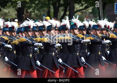 French soldiers marching during the 14th of July Bastille day military ...