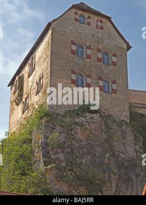 Stone and Rocks in front of a great landscape with clouds on the sky in ...