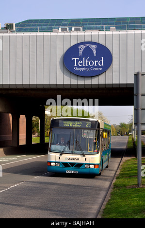 The town centre, shopping centre and New Town, Telford, Shropshire ...