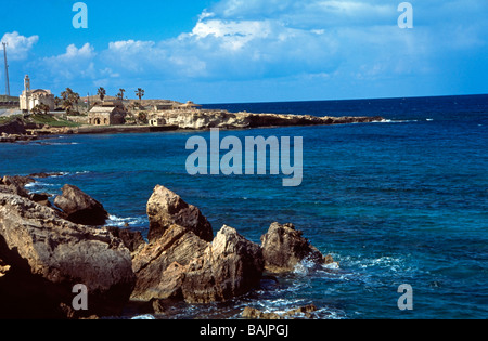 Cyprus, Karpas peninsula, Dipkarpaz, coast and beach near Ayios Philon ...