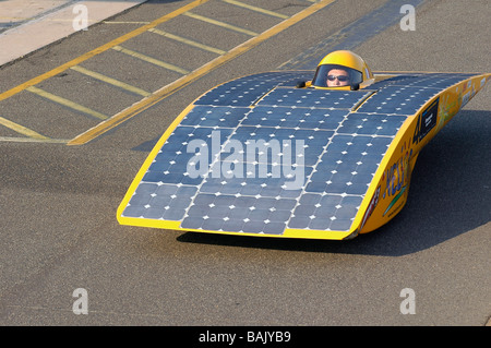 Solar cars taking part in the qualification rounds of the world solar ...