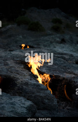 Eternal fire of the Chimera Olympus Turkey Eurasia Stock Photo - Alamy