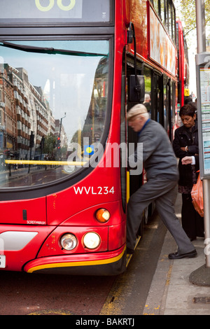 Passengers on London Bus Stock Photo - Alamy