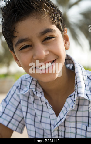 Dubai, United Arab Emirates, boy before the Dubai Aquarium at Mall of ...