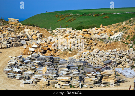 purbeck stone quarry dorset england uk Stock Photo - Alamy