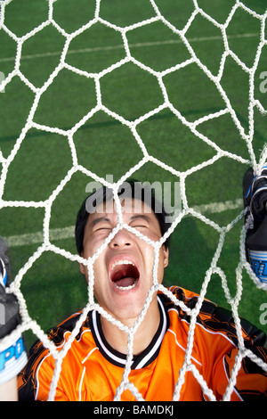 Male Soccer Player And Anger Stock Photo - Alamy