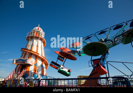 Clacton Pier funfair rides at Clacton on Sea Essex England An East ...