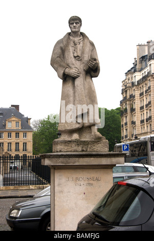 The Statue of Jean-Jacques Rousseau Geneva Switzerland Stock Photo - Alamy