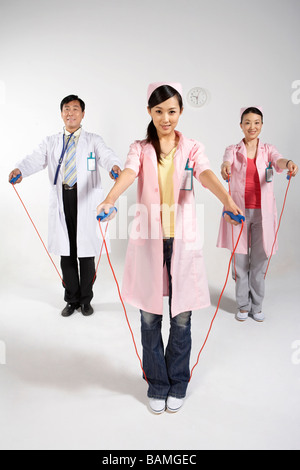 smiling female eye doctors and nurses Stock Photo - Alamy