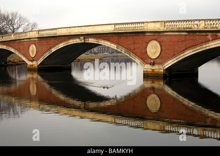 The John W. Weeks Bridge, a pedestrian bridge over the Charles River ...