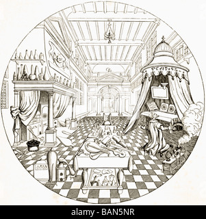 'The Alchemist' - after an engraving by Vriese Stock Photo - Alamy