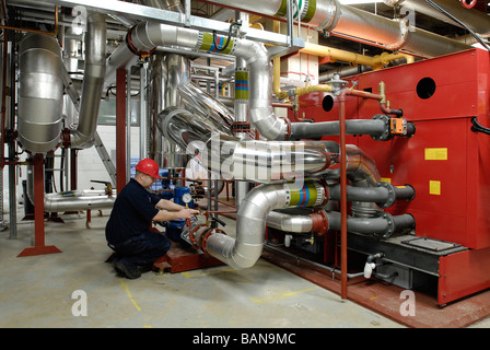 Air conditioning plant room for an office building Stock Photo - Alamy