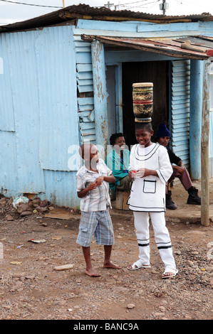 Galvanised Zinc shack in a township Swellendam south Africa Stock Photo ...