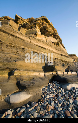 kilve cliff's bristol estuary west somerset evening light coast of ...