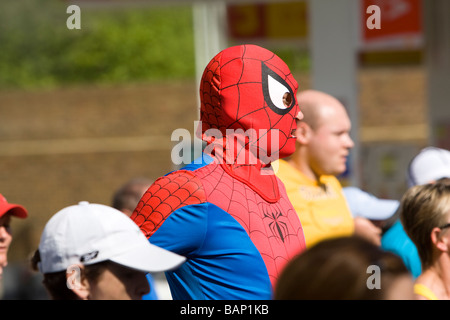 spider man running the London marathon Stock Photo - Alamy